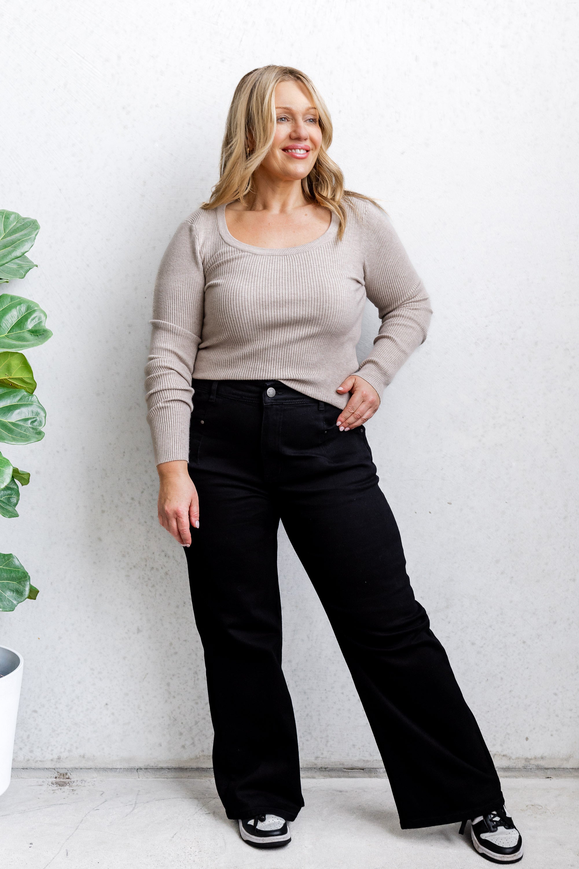 Jessie Wide Leg Jean - Black – Mabel and Woods